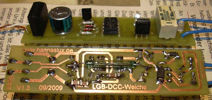 DCC-Einzelweichen-Decoder für Gartenbahnweiche